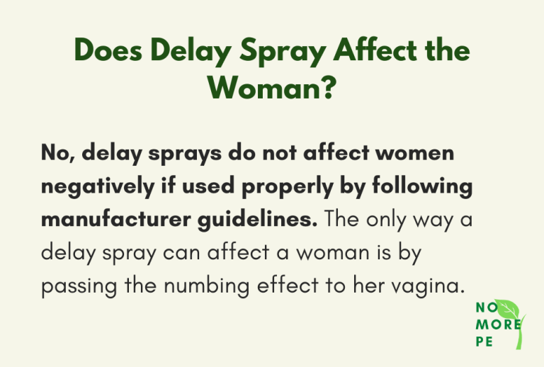 Does Delay Spray Affect the Woman? - No More PE Does Delay Spray Affect the Woman? - No More PE